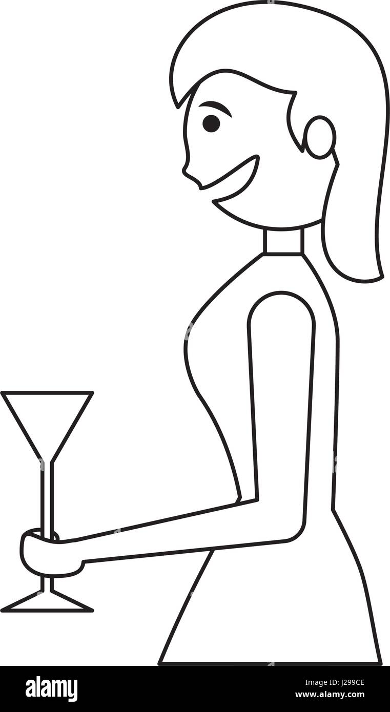 Woman celebrating cartoon Stock Vector Image & Art - Alamy