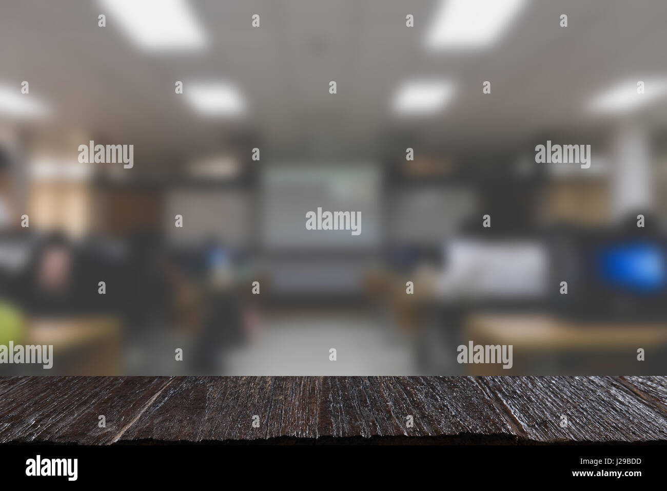 student using computer in a computer study lab room at the university ...