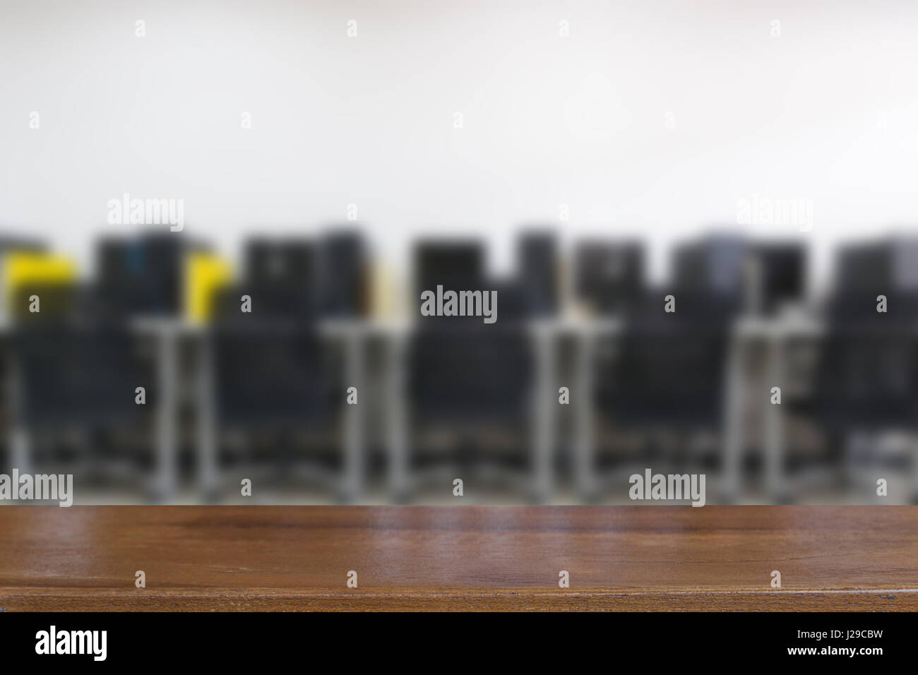 Group of computer neatly placed in a computer study lab room at the ...