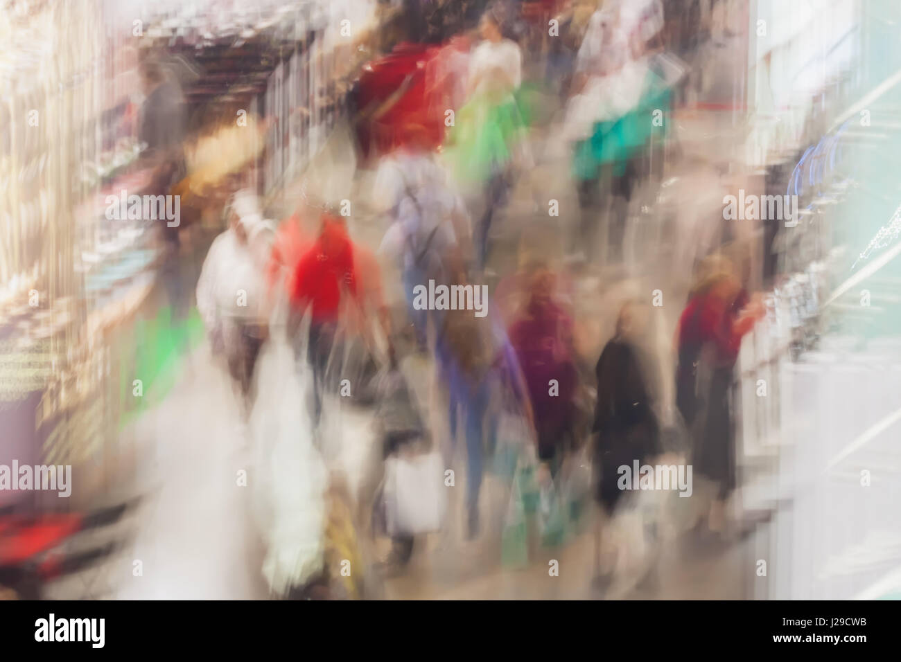 Abstract Large group of people, pre-sales days, sales, exhibition ...