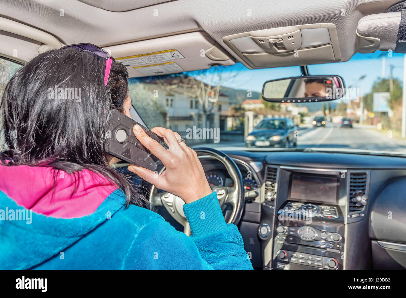 Woman whilst driving hi-res stock photography and images - Alamy