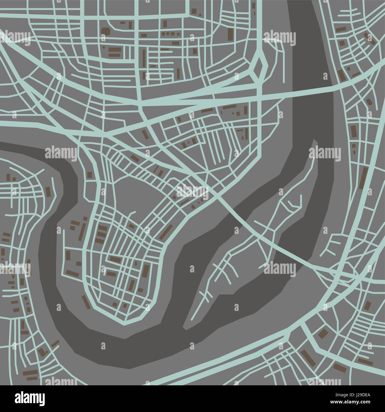 Vector city map perspective Stock Vector Image & Art - Alamy