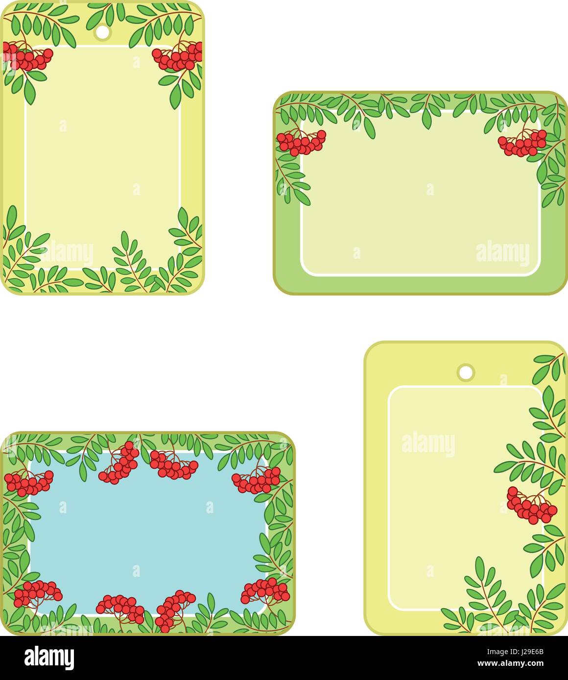 Blank card natural berry Stock Vector Images - Alamy