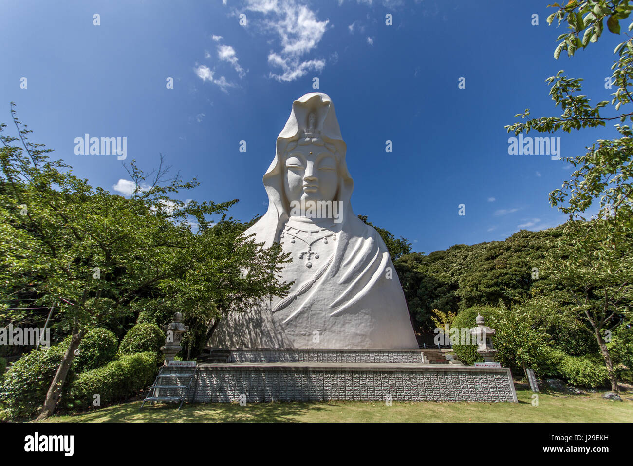 Ofuna Kannon statue in Kanon-ji Temple. Located in Ofuna, Kamakura ...