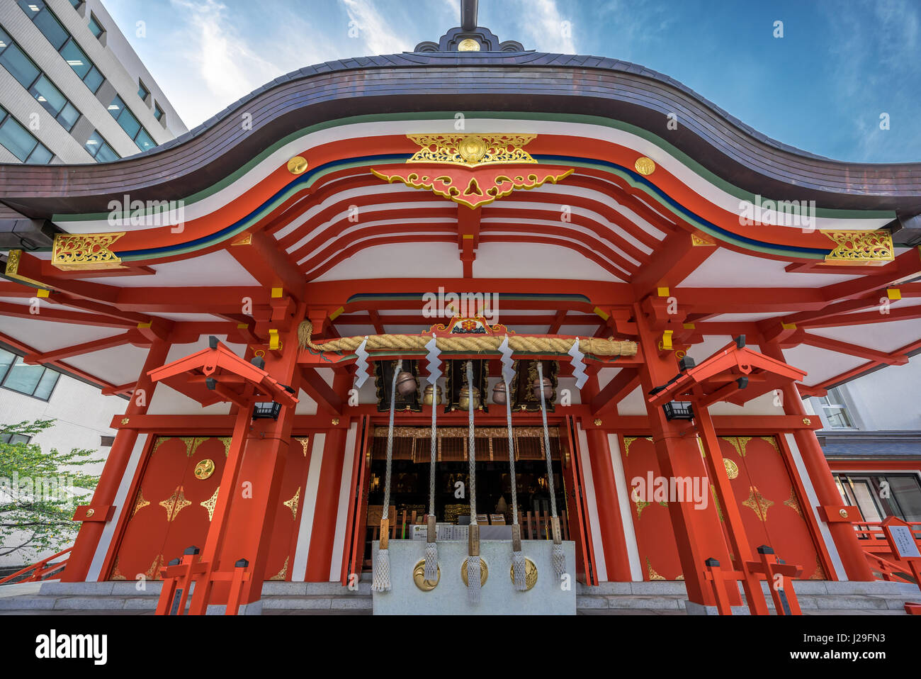 Hanazono Jinja, (花園神社) Shinto shrine dedicated to Inari deity (okami ...