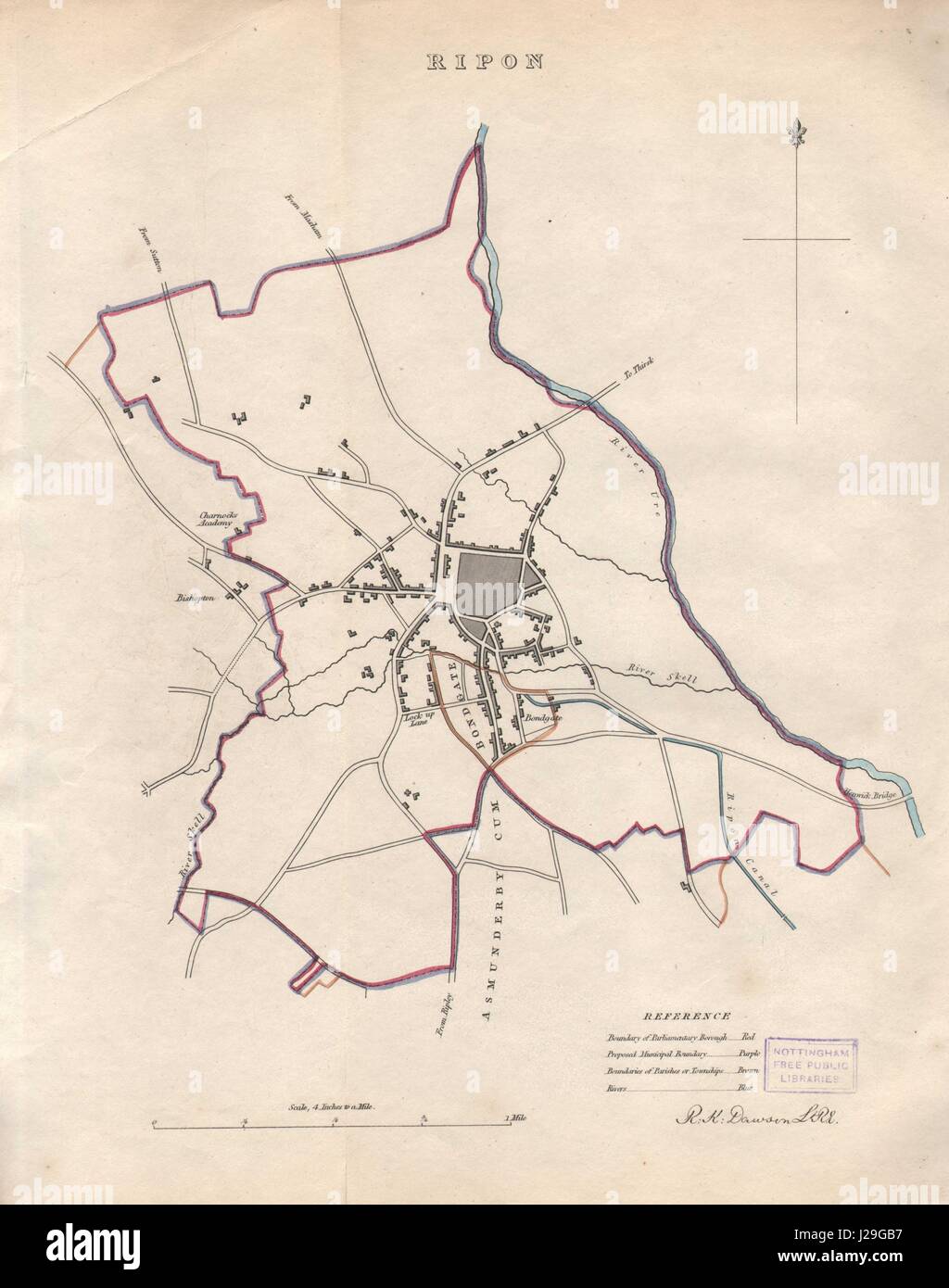 Ripon map hi-res stock photography and images - Alamy
