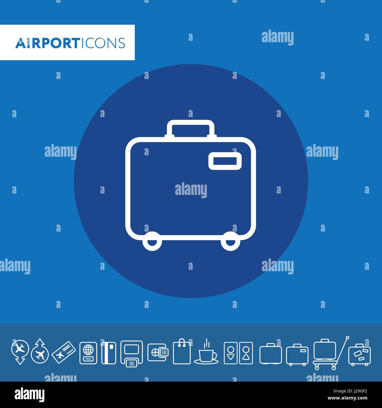 Baggage icon. Airport travel trip and tourism theme. Isolated design ...