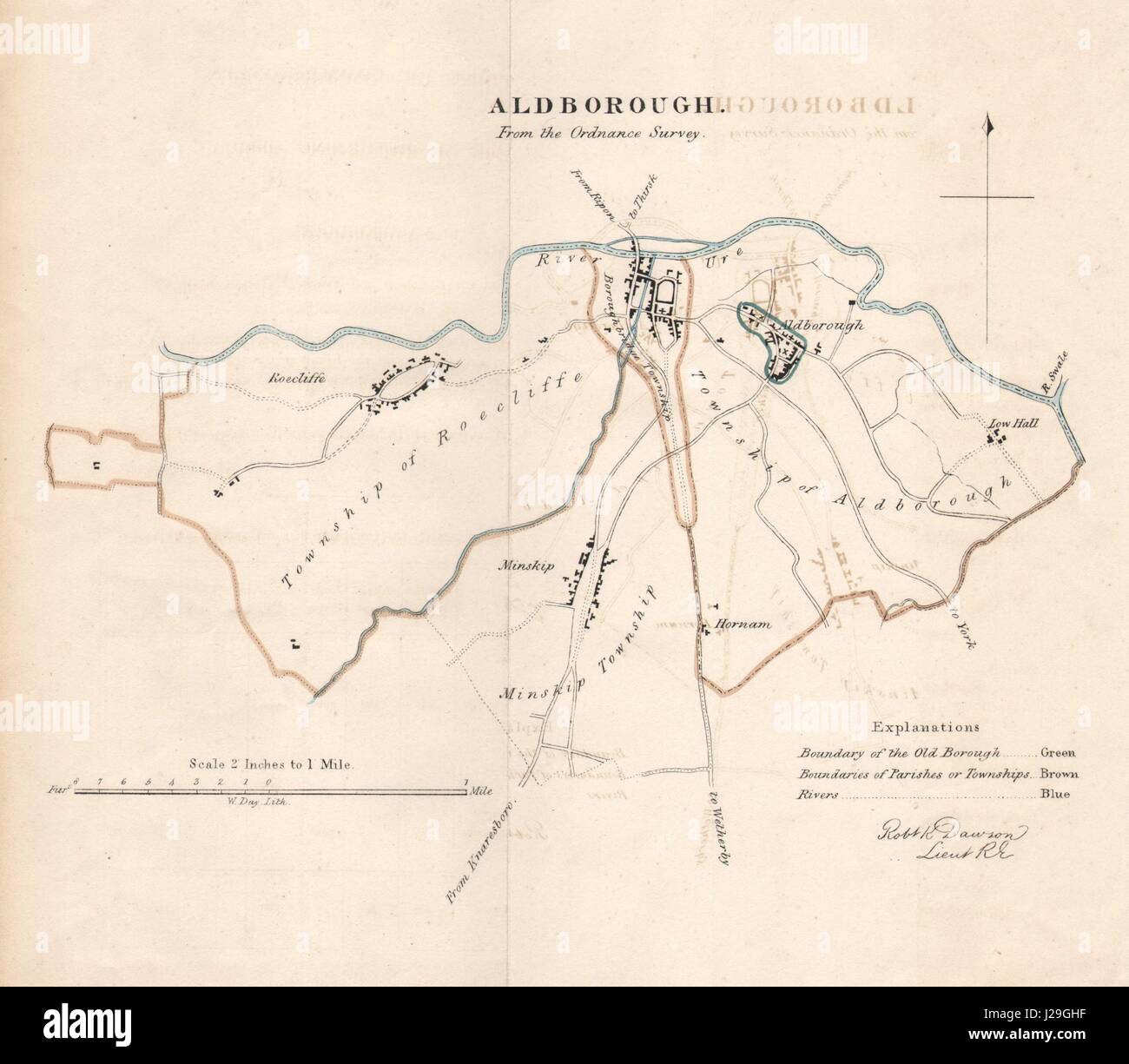 BOROUGHBRIDGE/ALDBOROUGH borough/town plan REFORM ACT Yorkshire. DAWSON ...