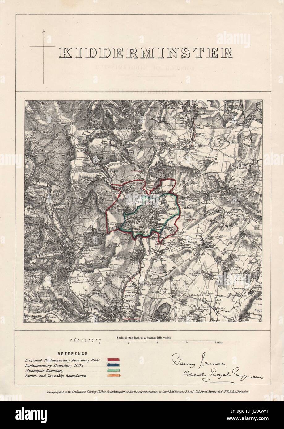 Kidderminster map hi-res stock photography and images - Alamy