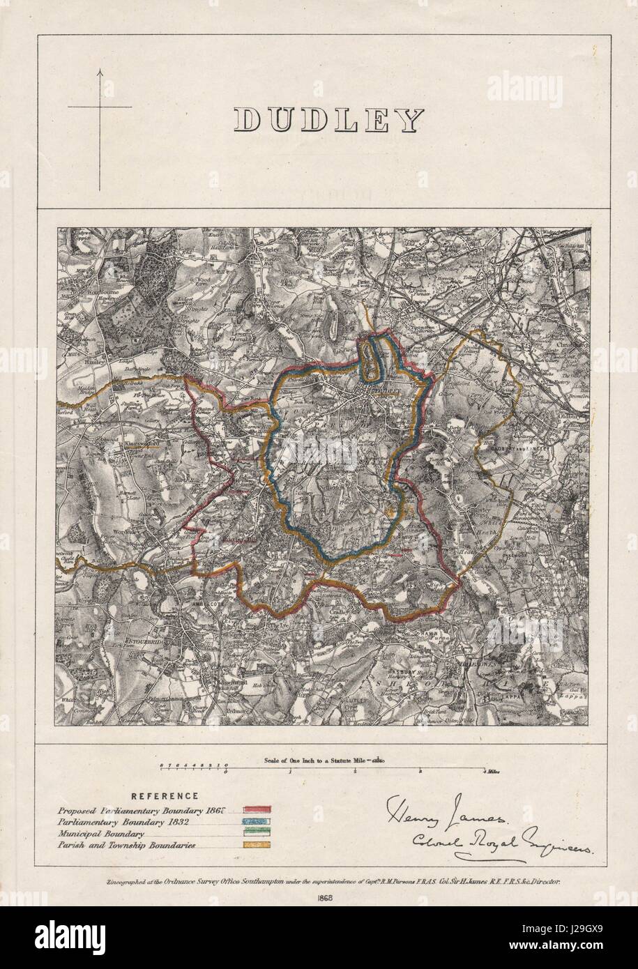 DUDLEY borough/town plan. BOUNDARY COMMISSION. Worcestershire. JAMES ...