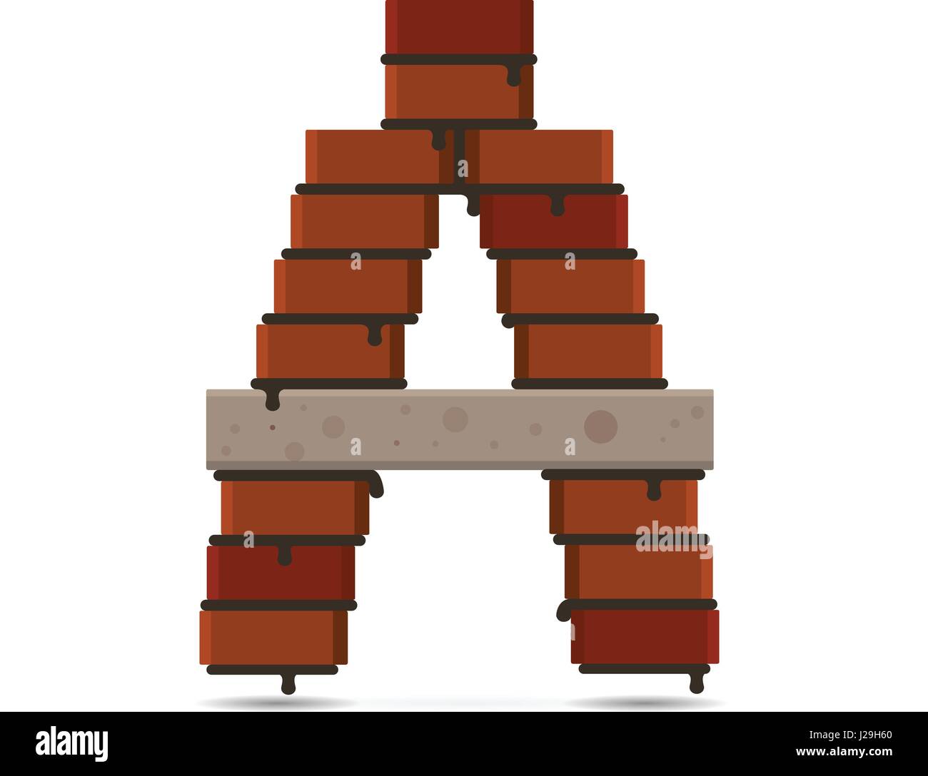 vector brick letter logo A isolated symbol Stock Vector Image & Art - Alamy