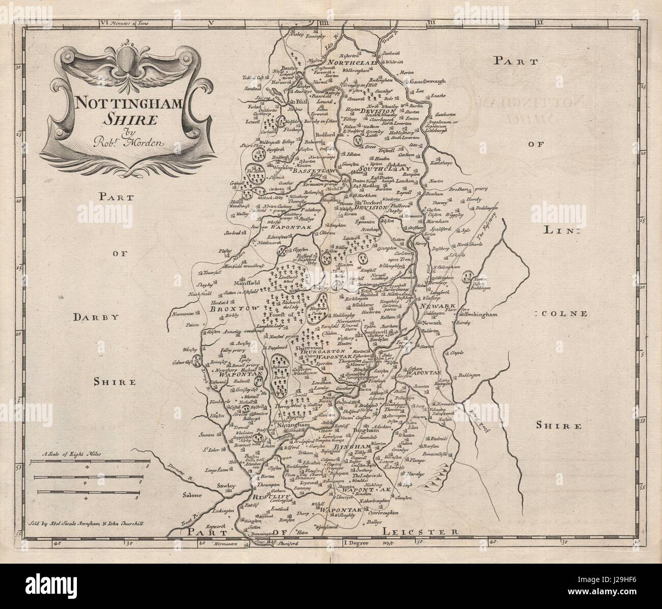 Map of nottinghamshire 1772 hi-res stock photography and images - Alamy