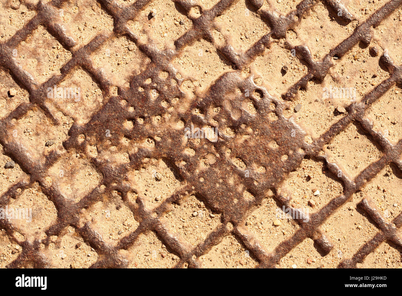 Sewer manhole cover texture background Stock Photo - Alamy