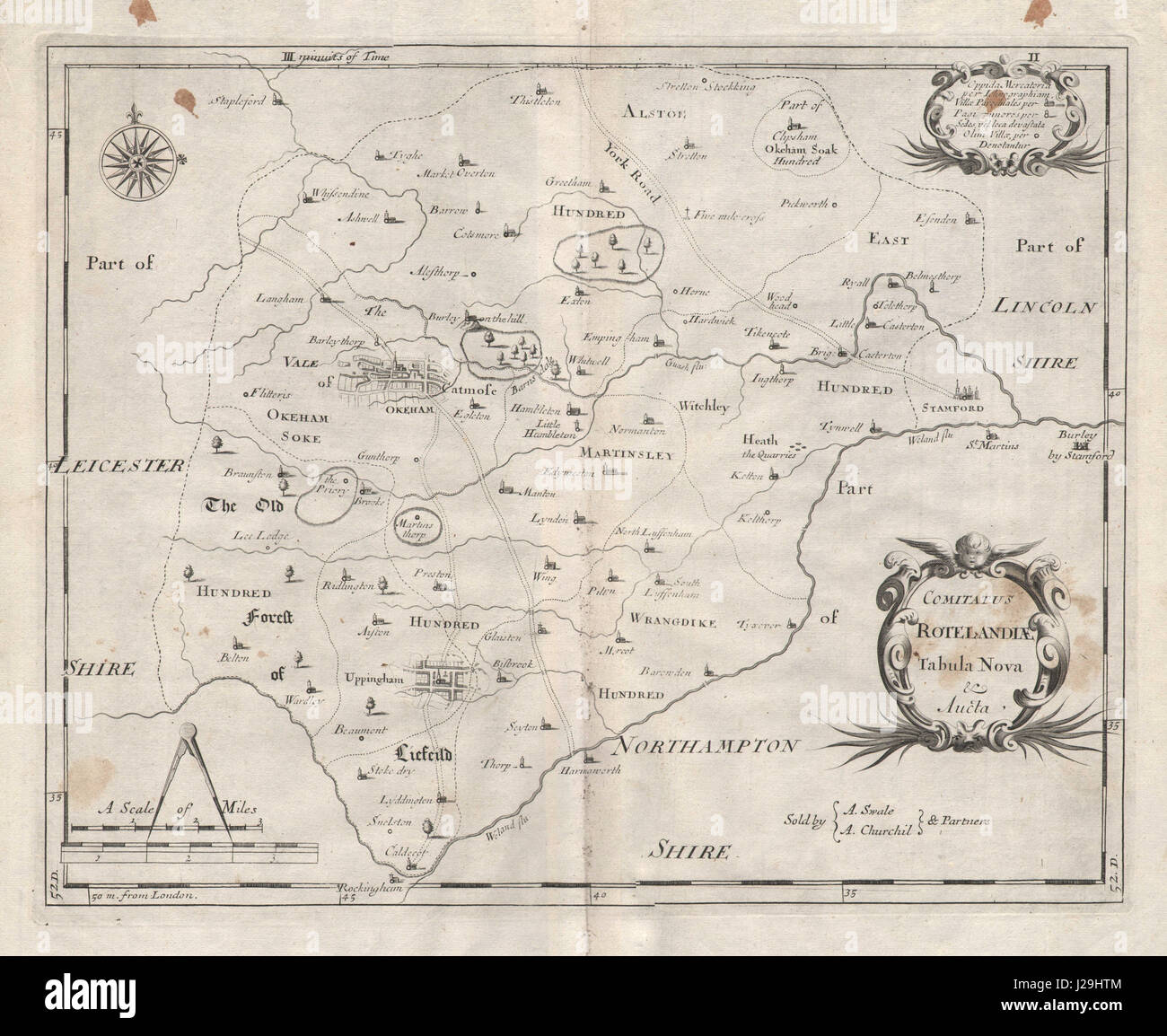 Map of oakham hi-res stock photography and images - Alamy