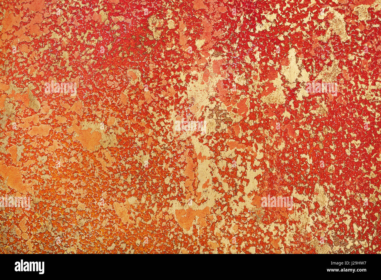 Red with golden bumpy wall stucco texture background Stock Photo - Alamy