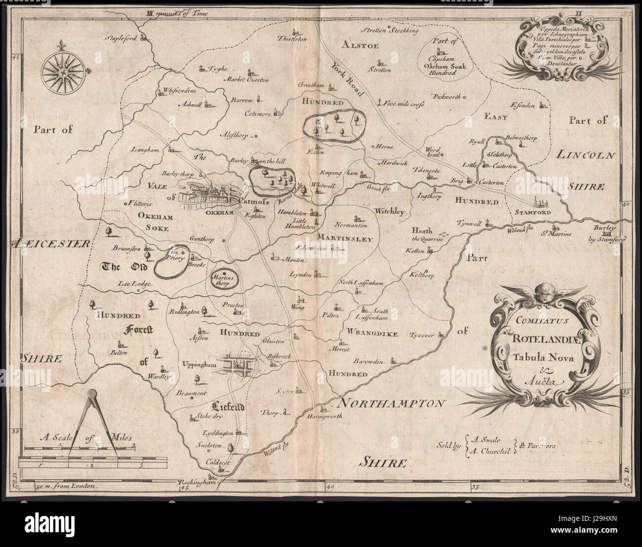 Map of oakham hi-res stock photography and images - Alamy