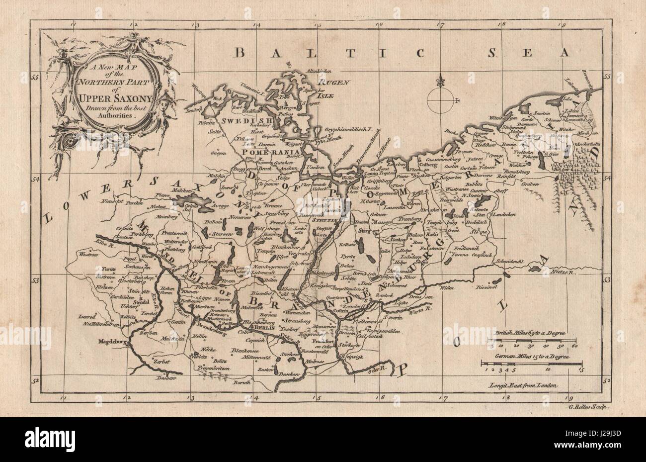 "A new map of the Northern Part of Upper Saxony". Swedish Pomerania ...