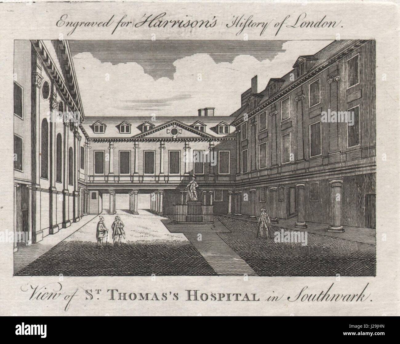 "View of Saint Thomas's hospital in Southwark", London. HARRISON 1776 ...