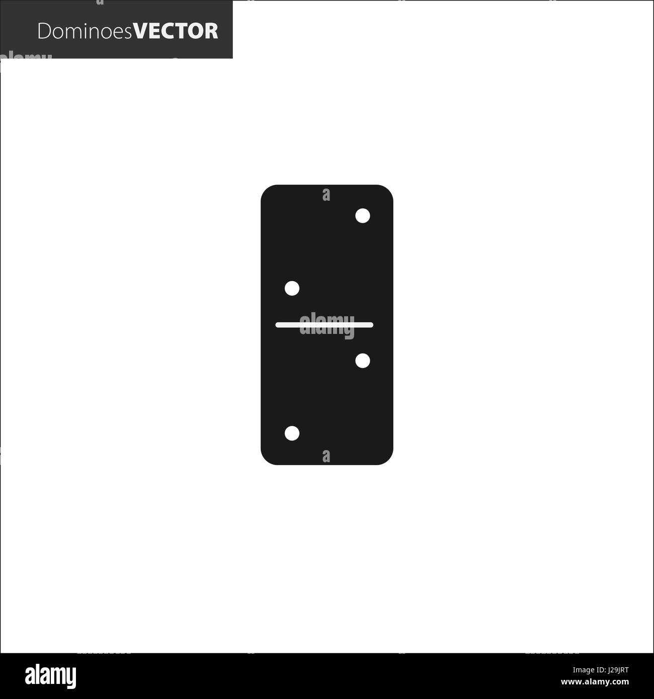 Vector illustration. Domino black icons on white background Stock ...