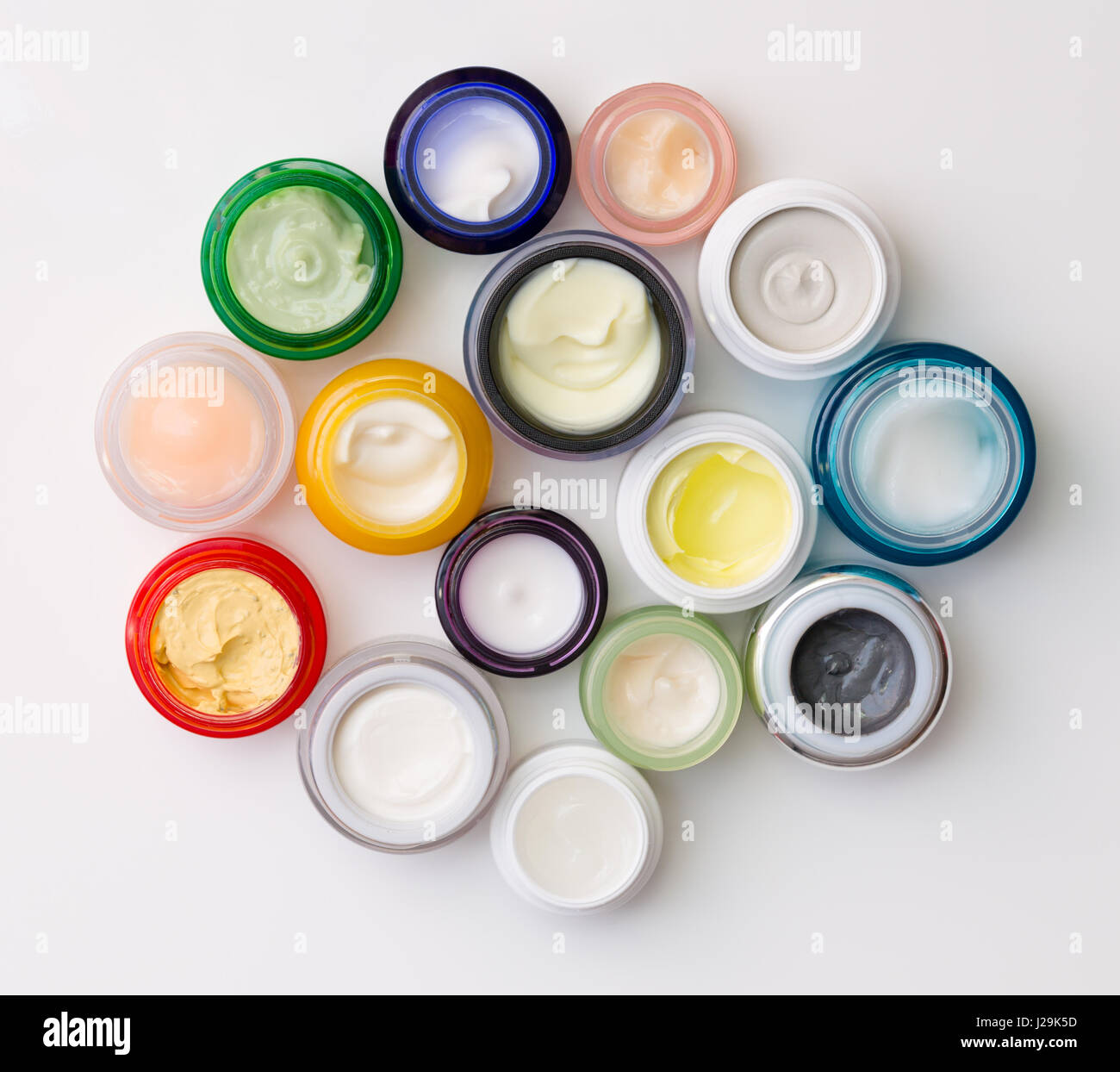 Set of different cosmetics cream. view from above Stock Photo - Alamy