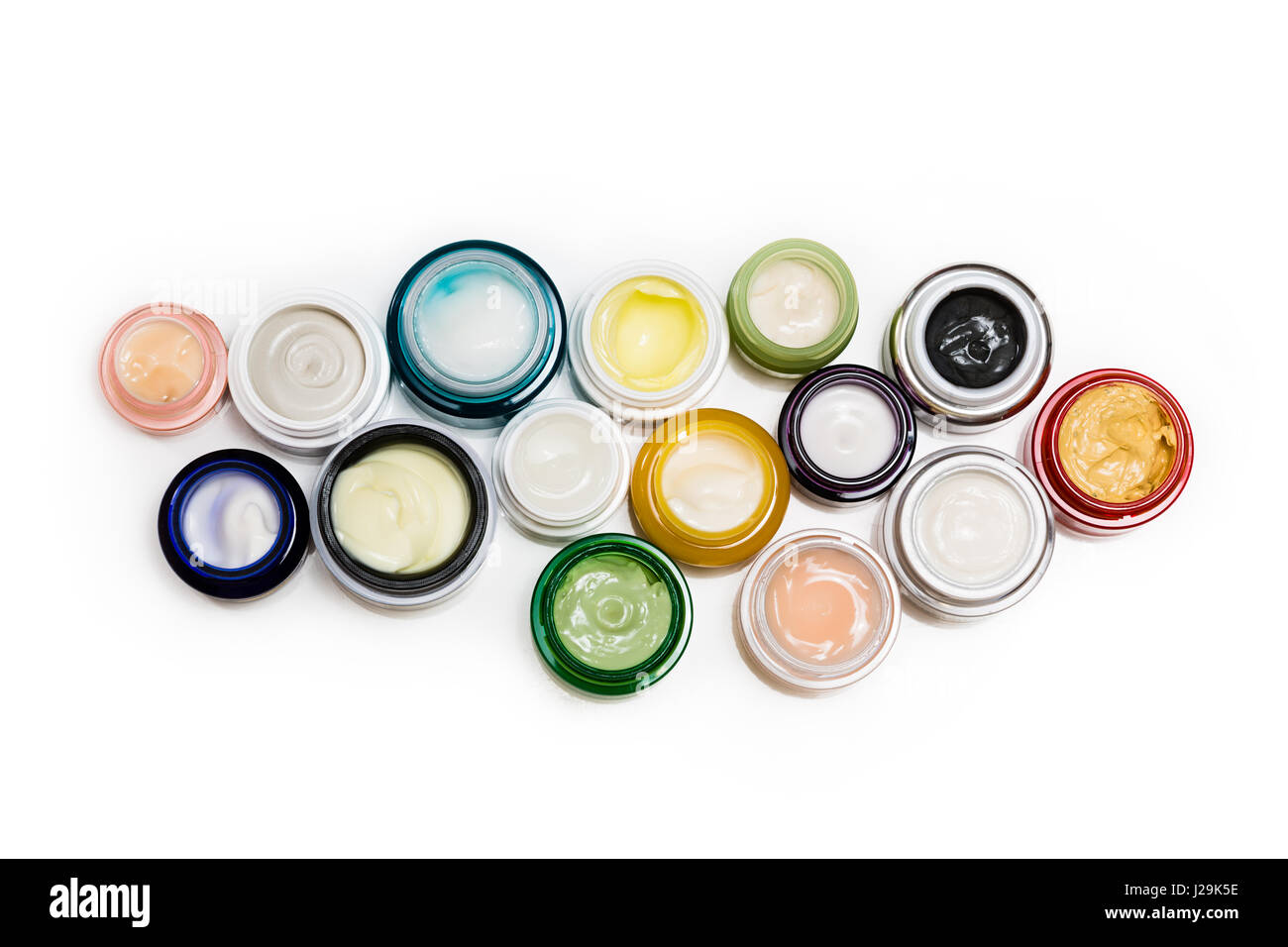 Set of different cosmetics cream. view from above Stock Photo - Alamy