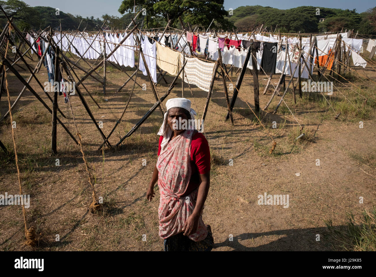 Drying clothes india hi-res stock photography and images - Alamy