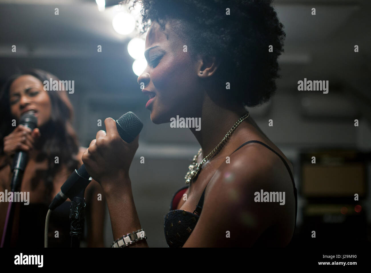 Two women recording studio hi-res stock photography and images - Alamy