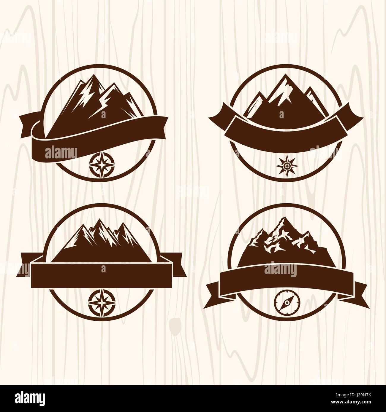 Set of logos of camps Stock Vector Image & Art - Alamy