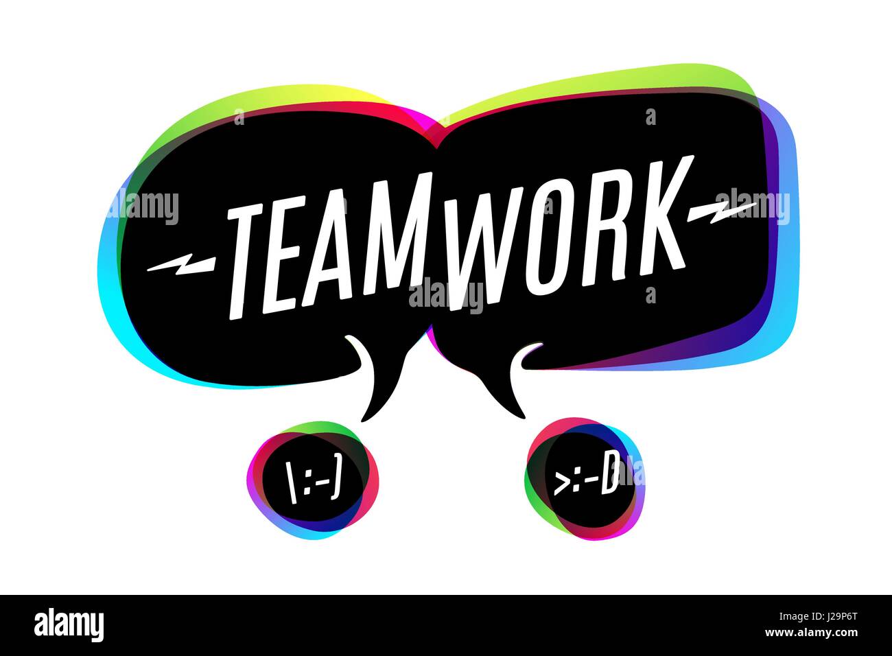 Colorful bubbles with text Teamwork Stock Vector Image & Art - Alamy