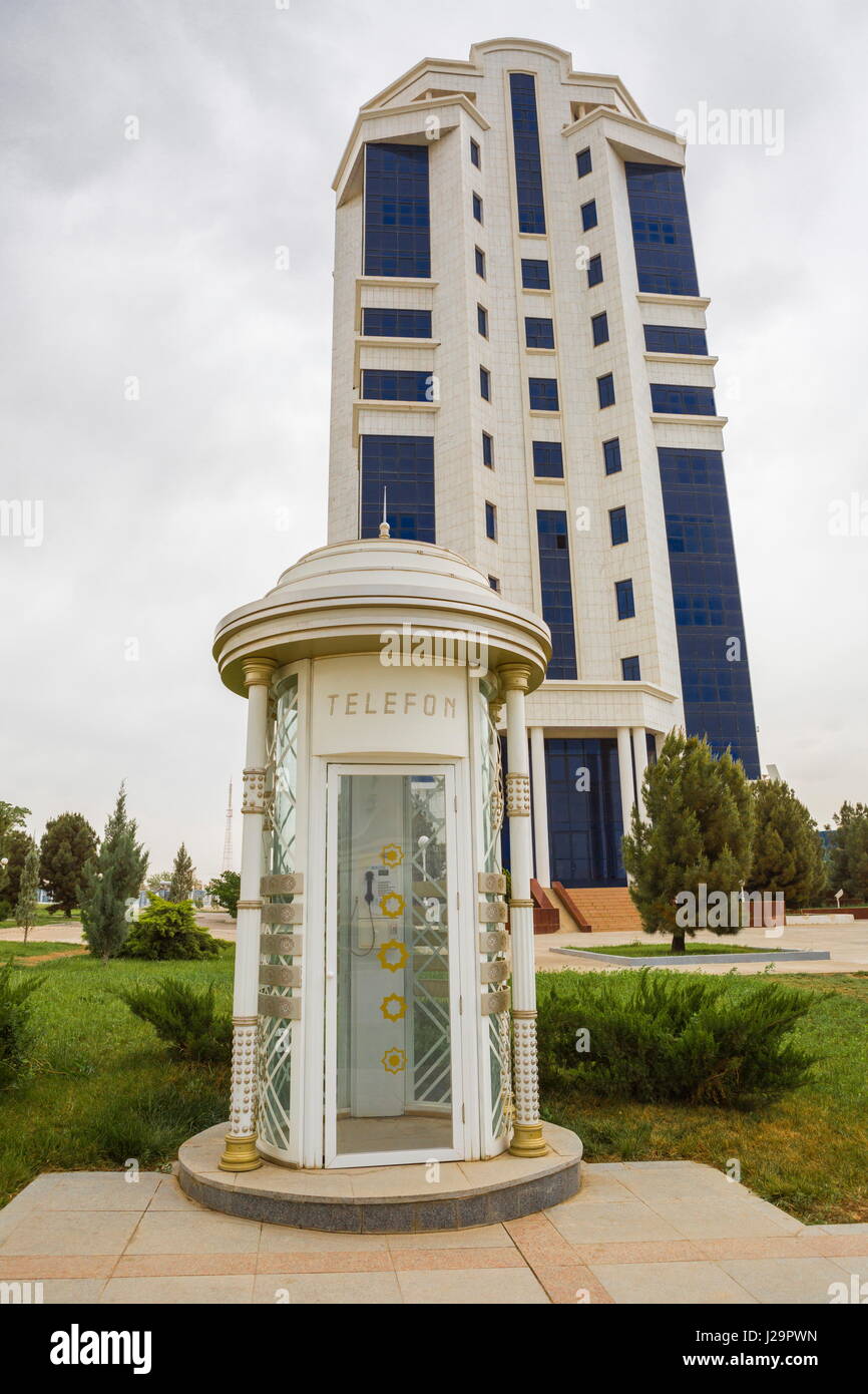 Turkmenistan, Ashgabat, Telephon booth Stock Photo - Alamy