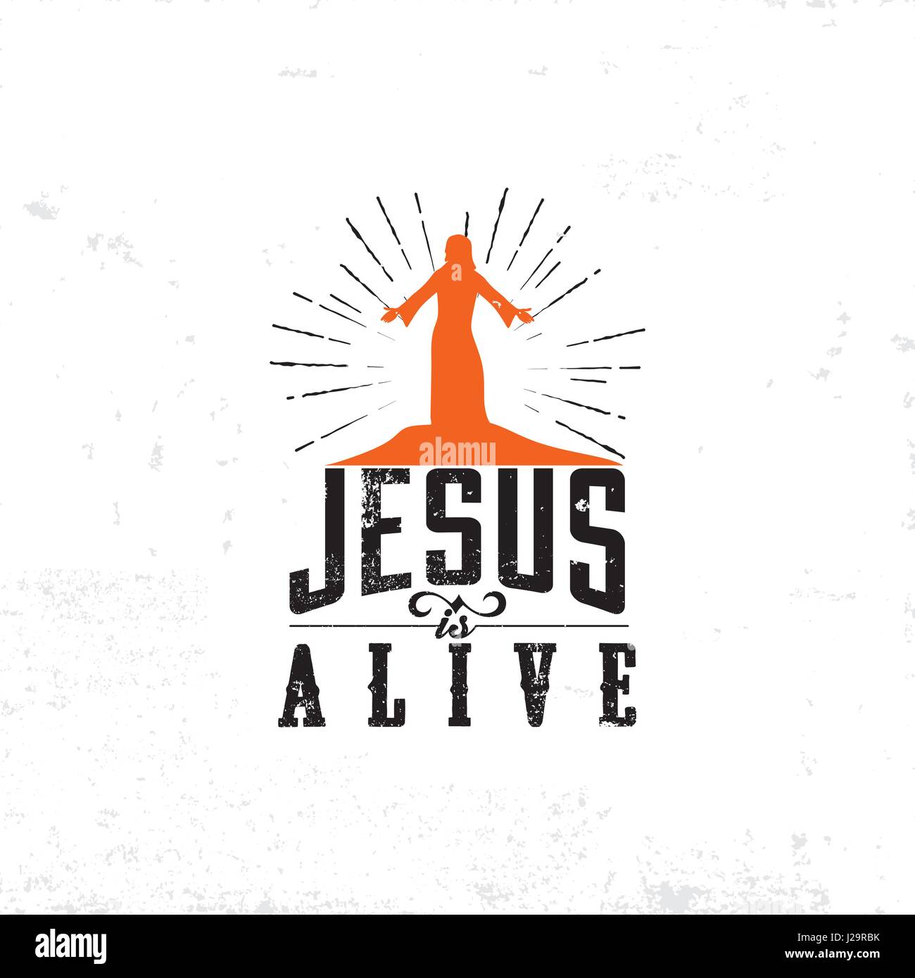 Christian print. Jesus is alive Stock Vector Image & Art - Alamy