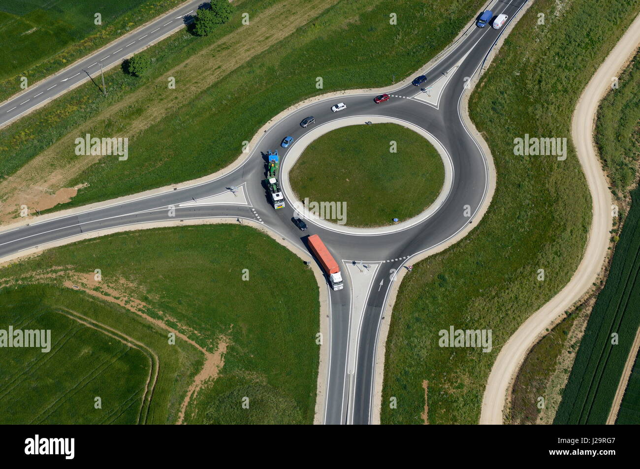 France, North-western France, roundabout near Allonnes Stock Photo - Alamy
