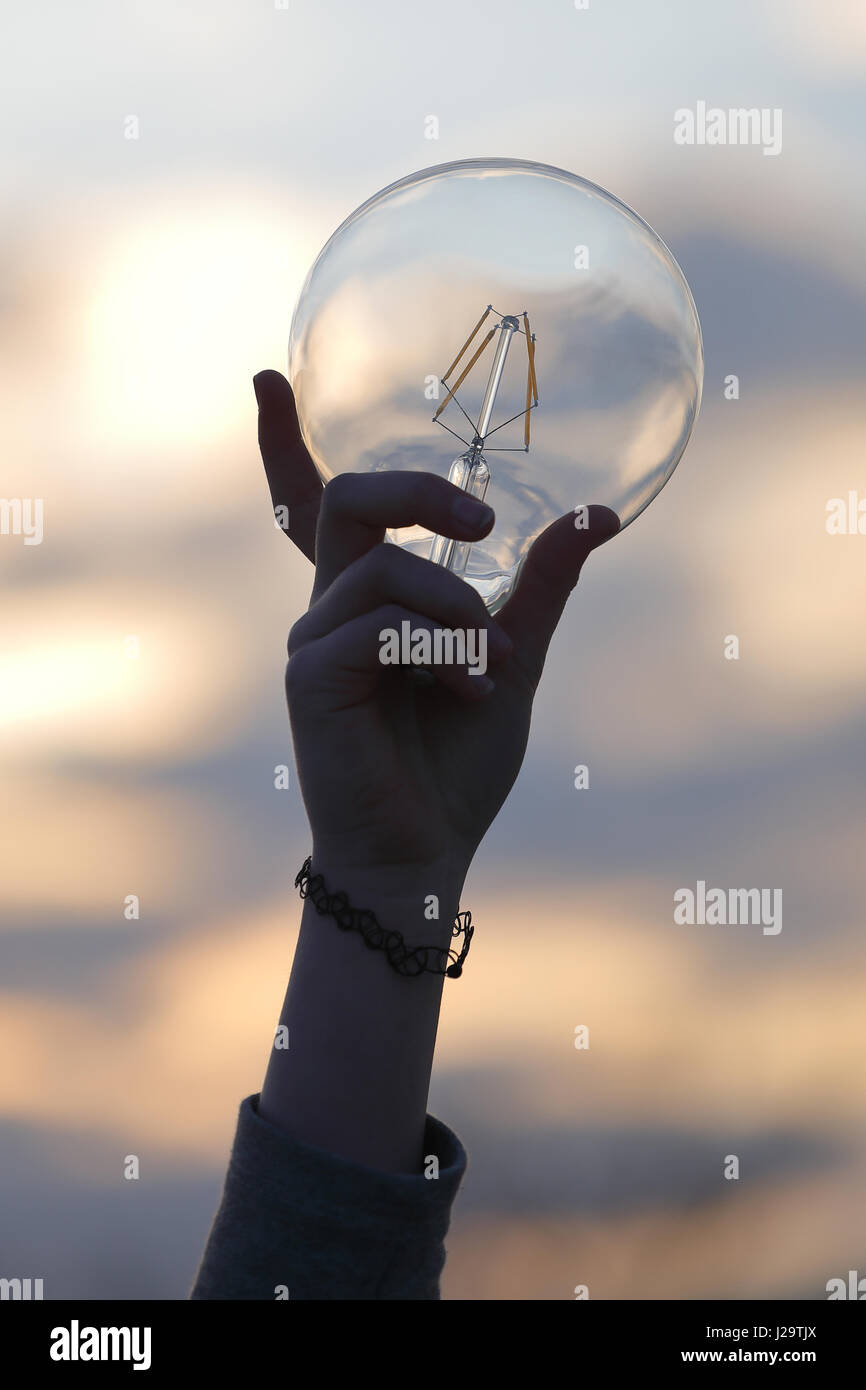 sunshine light bulb Stock Photo - Alamy