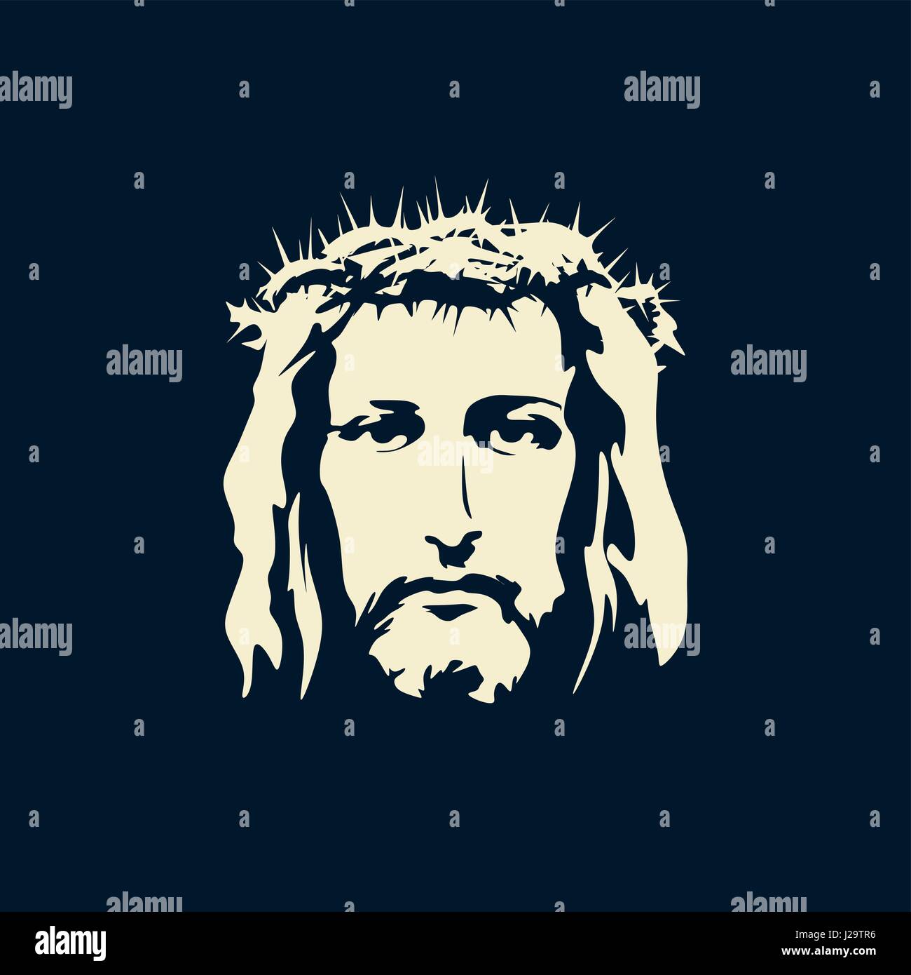 The Face of Jesus Christ Stock Vector Image & Art - Alamy