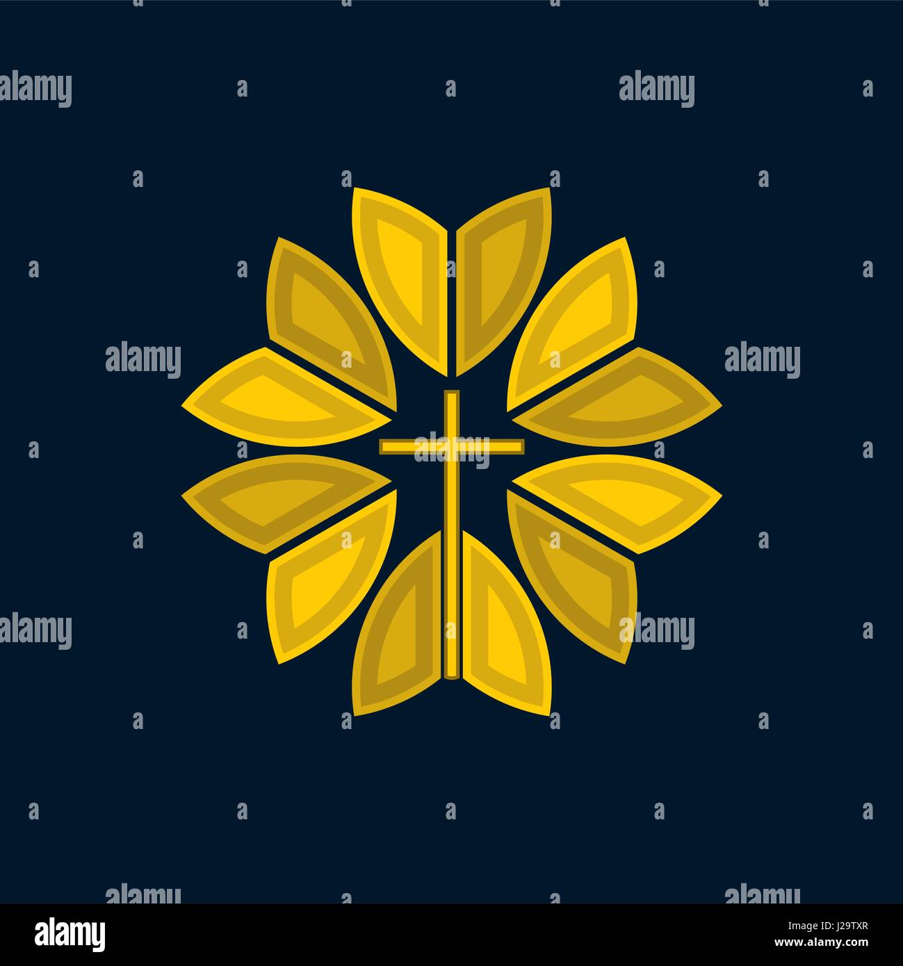 Golden crucifixion Stock Vector Images - Alamy