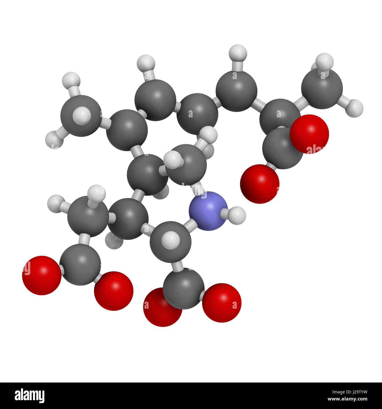Domoic acid algae poison molecule. Responsible for amnesic shellfish ...