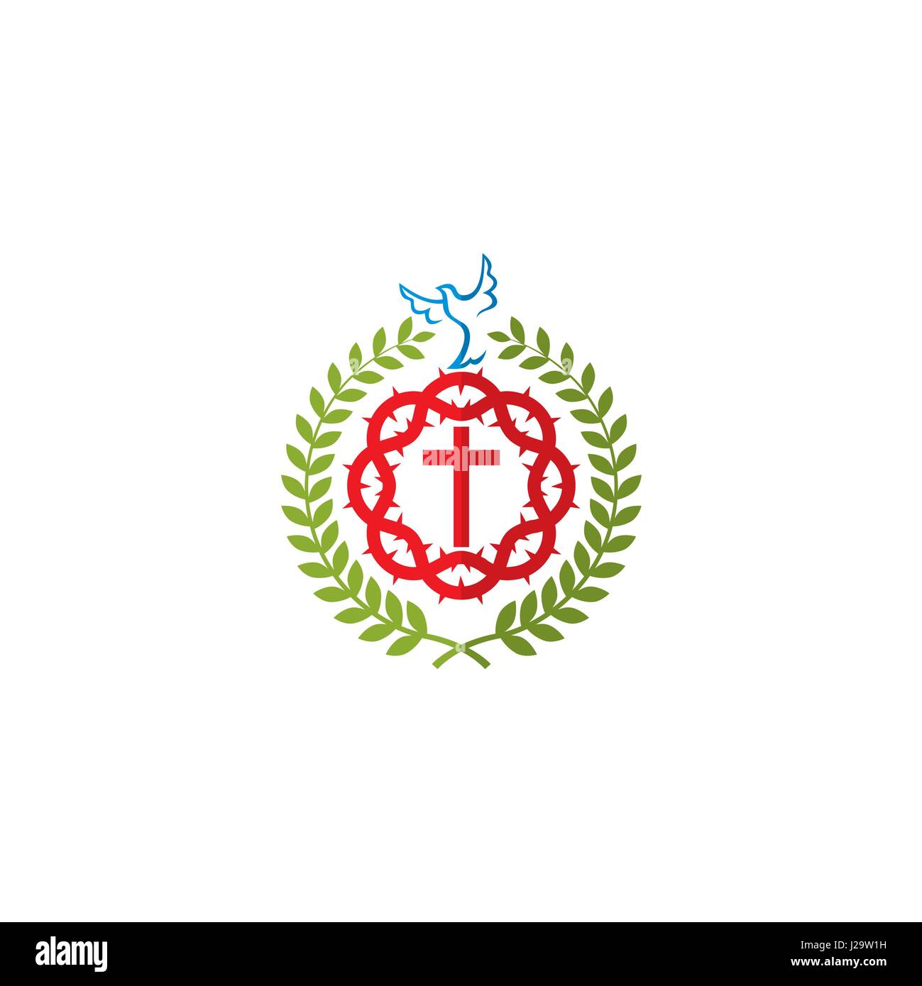 Church logo. Cross and Crown of Thorns Stock Vector Image & Art - Alamy