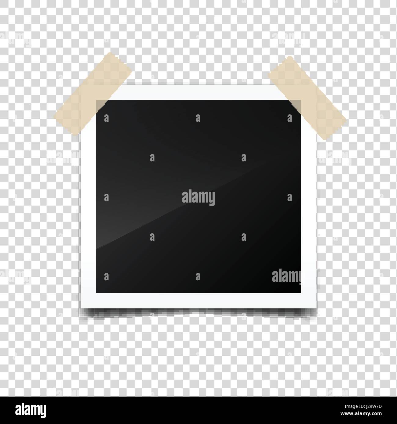 Photo card,frame,film set. Retro,vintage photograph with shadow and ...