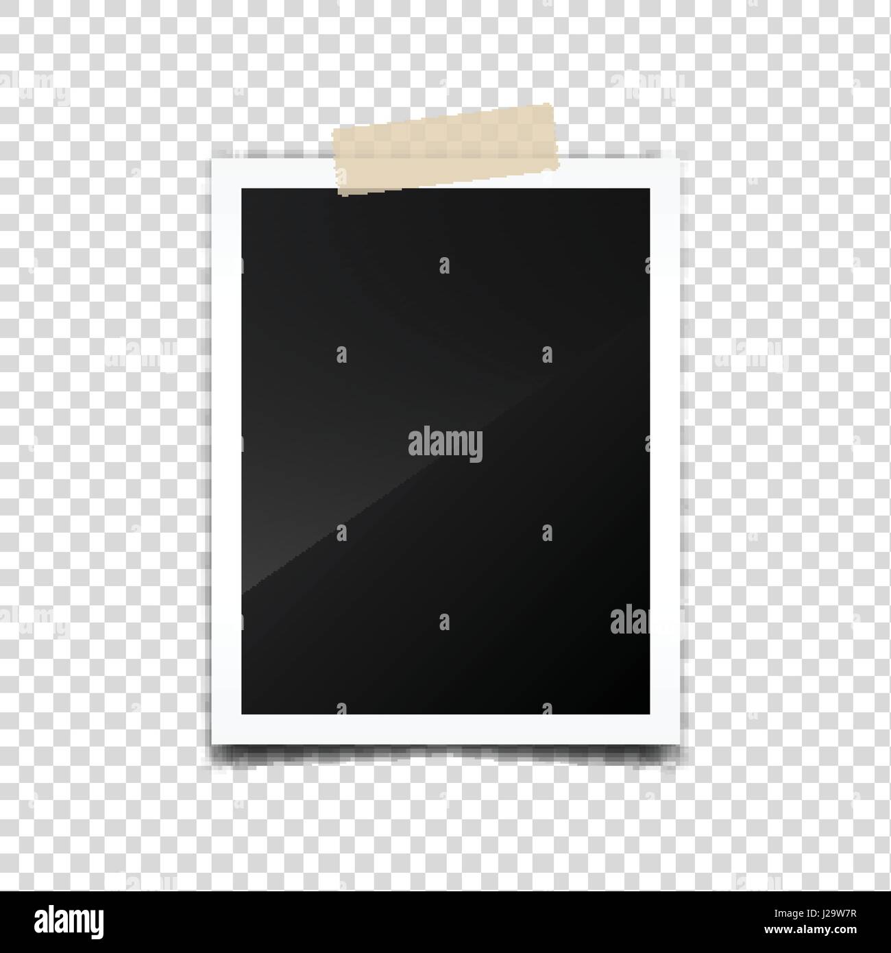 Photo card,frame,film set. Retro,vintage photograph with shadow and ...