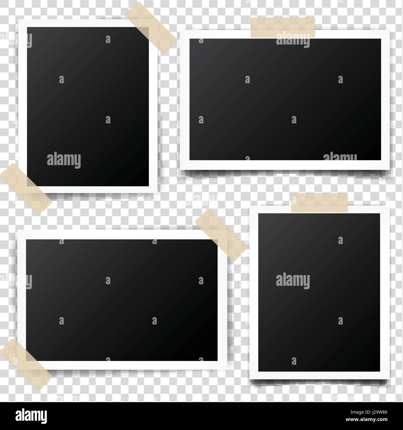 Photo card,frame,film set. Retro,vintage photograph with shadow and ...