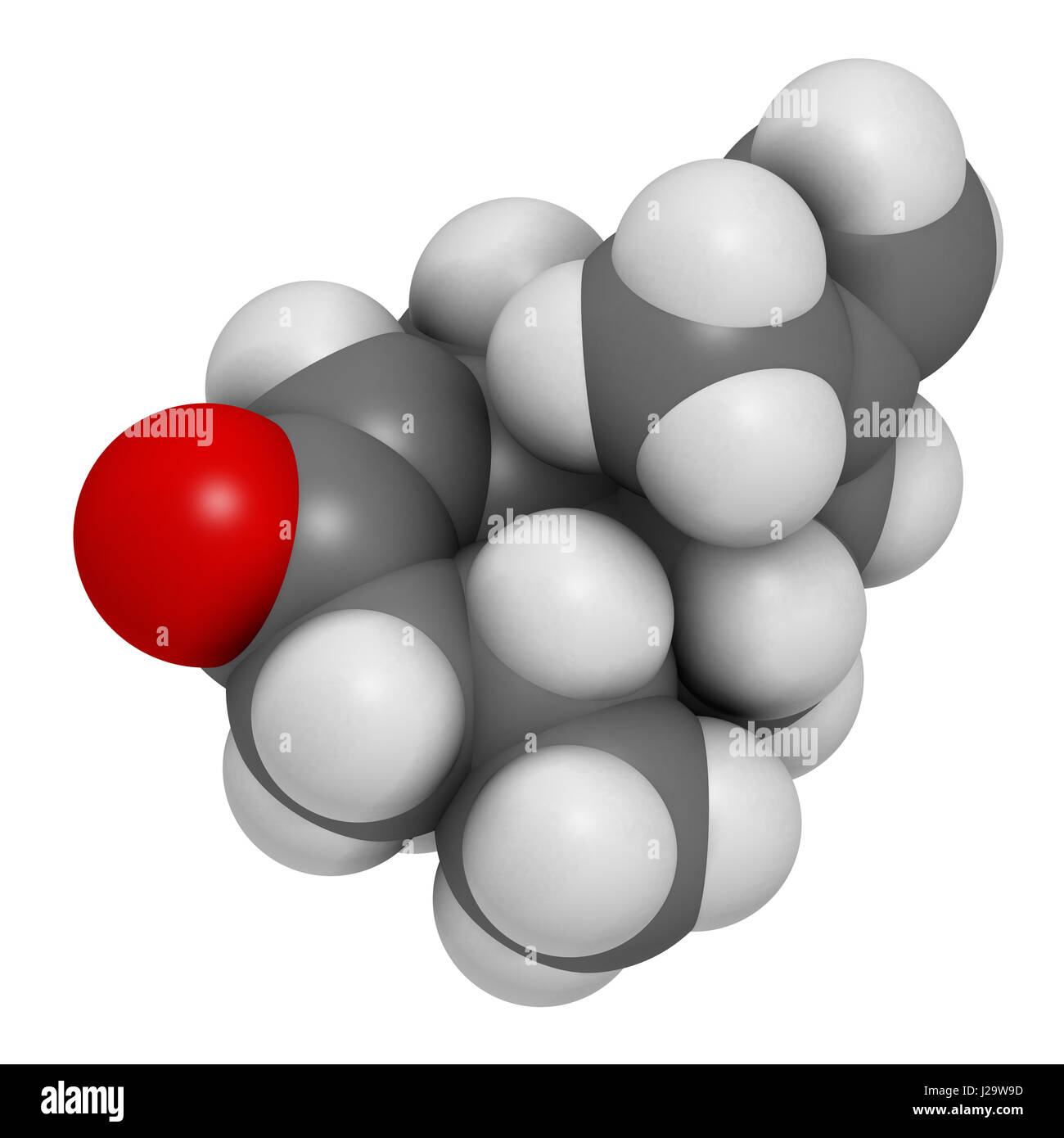 Nootkatone natural insect repellent molecule. Present in grapefruit. 3D ...