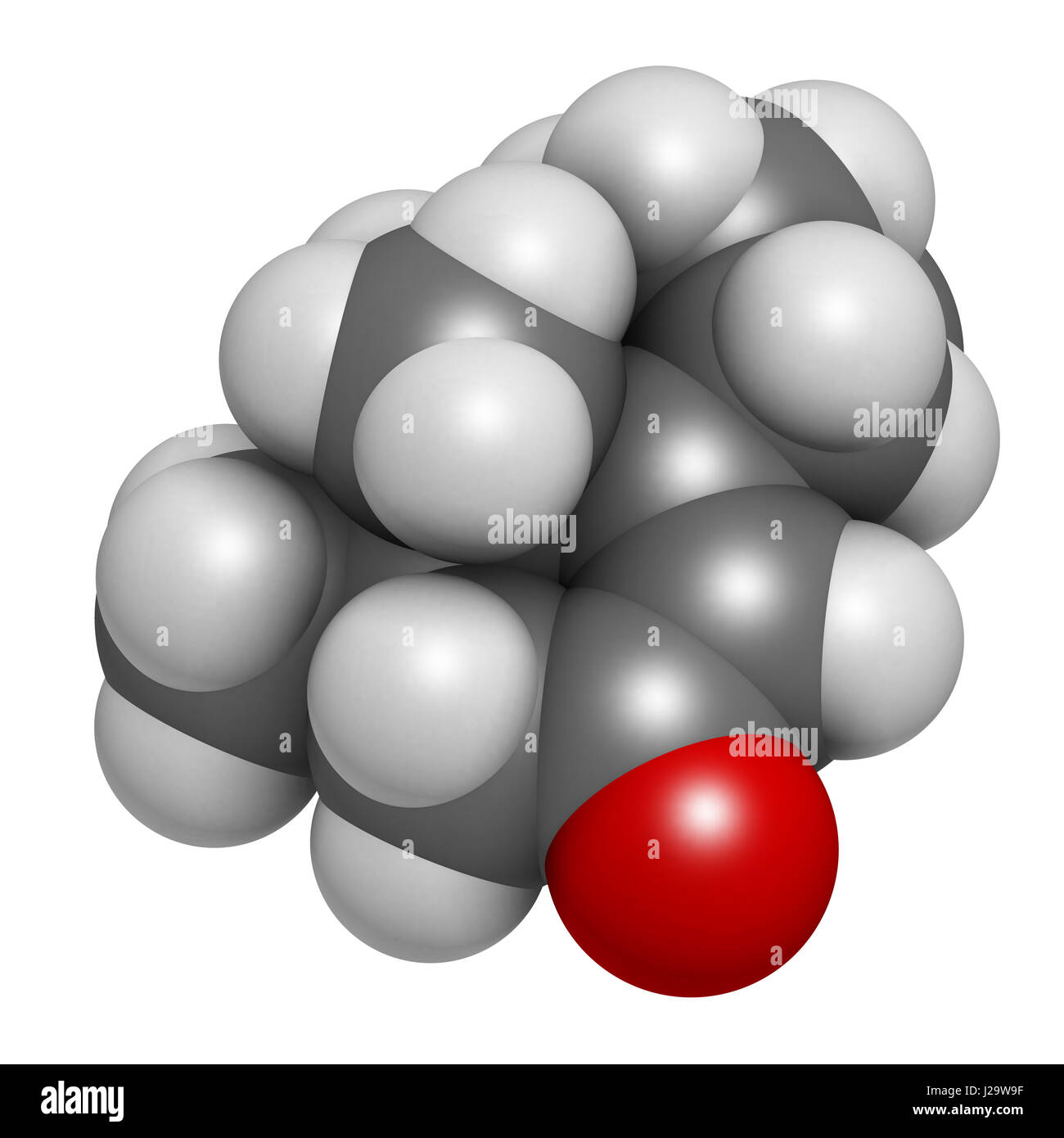 Nootkatone natural insect repellent molecule. Present in grapefruit. 3D ...