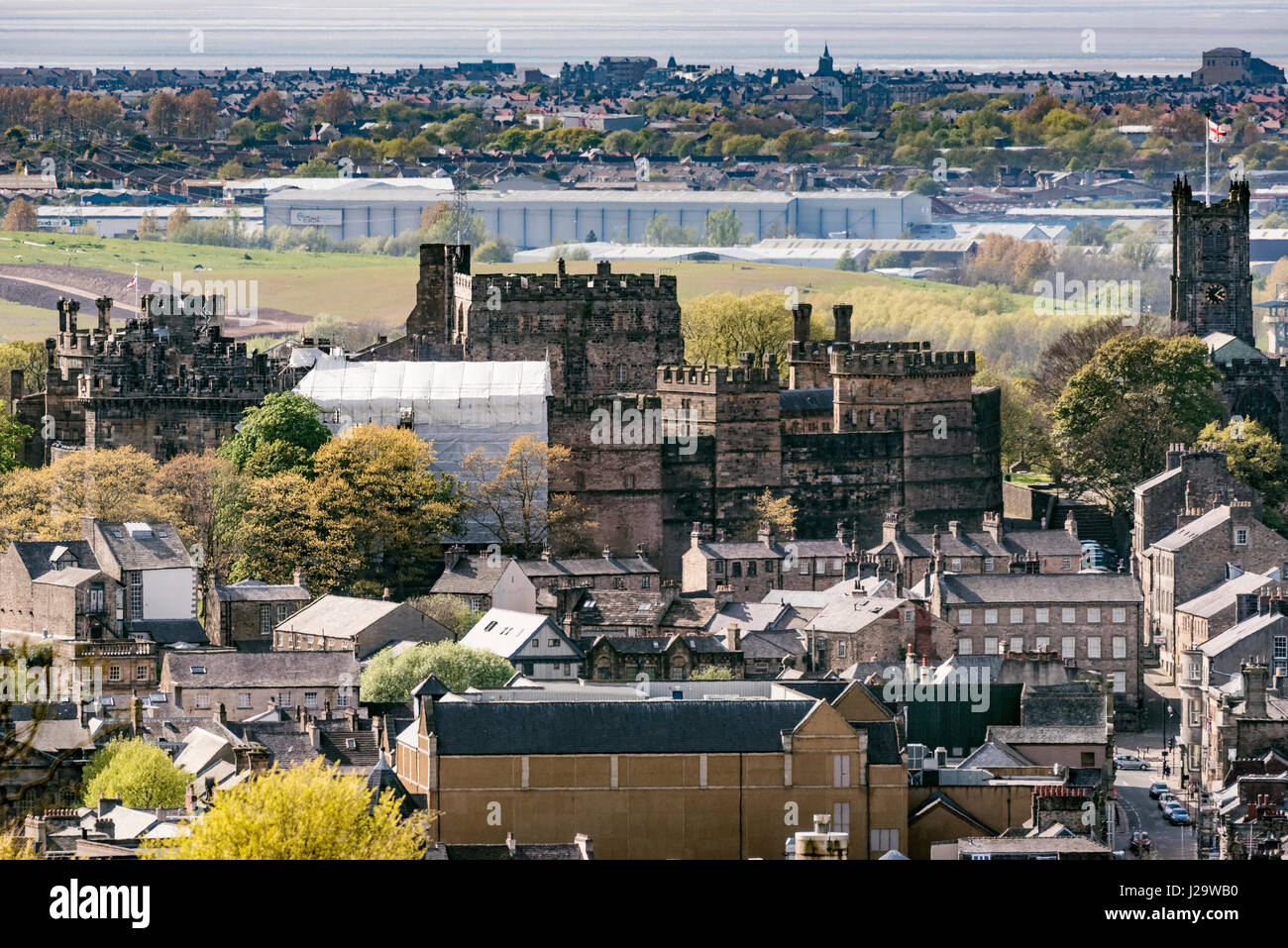 Lancaster castle aerial hi-res stock photography and images - Alamy