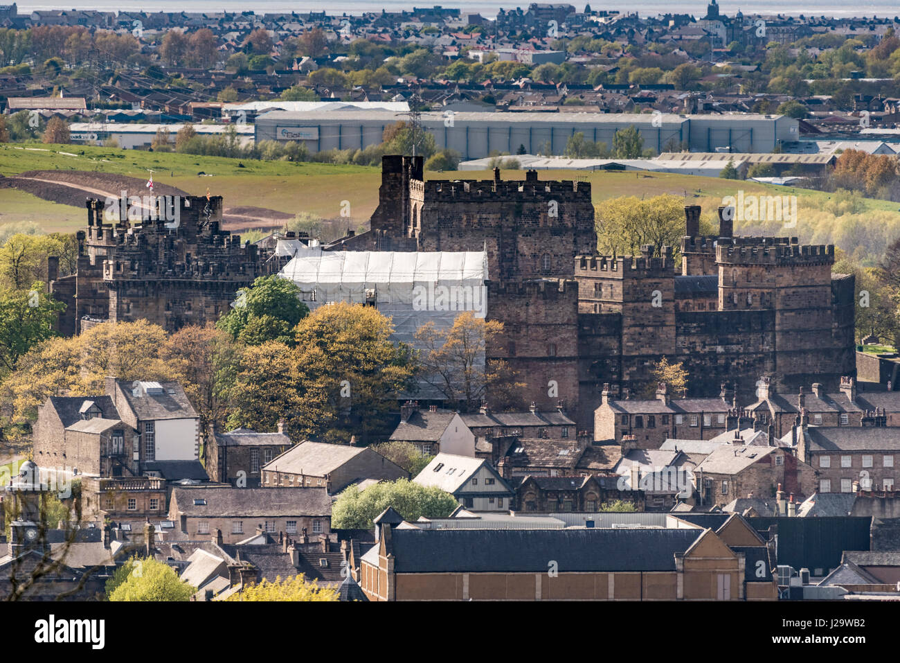 Lancaster castle aerial hi-res stock photography and images - Alamy