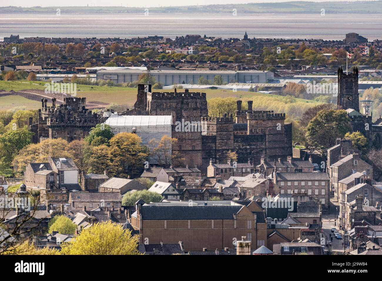 Lancaster castle aerial hi-res stock photography and images - Alamy