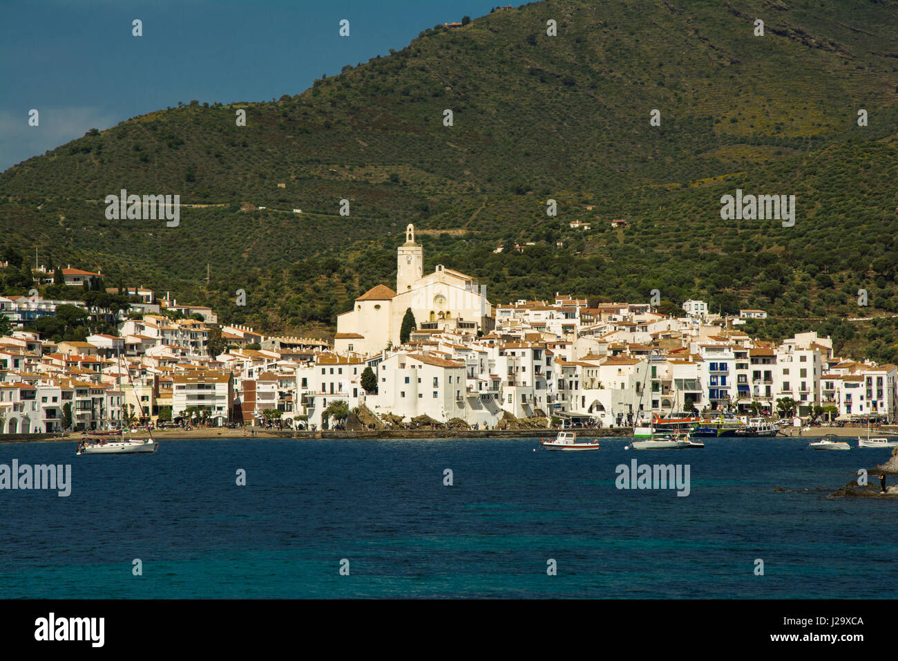 Cadaqués village by the mediterranean sea, Costa Brava, Catalonia ...