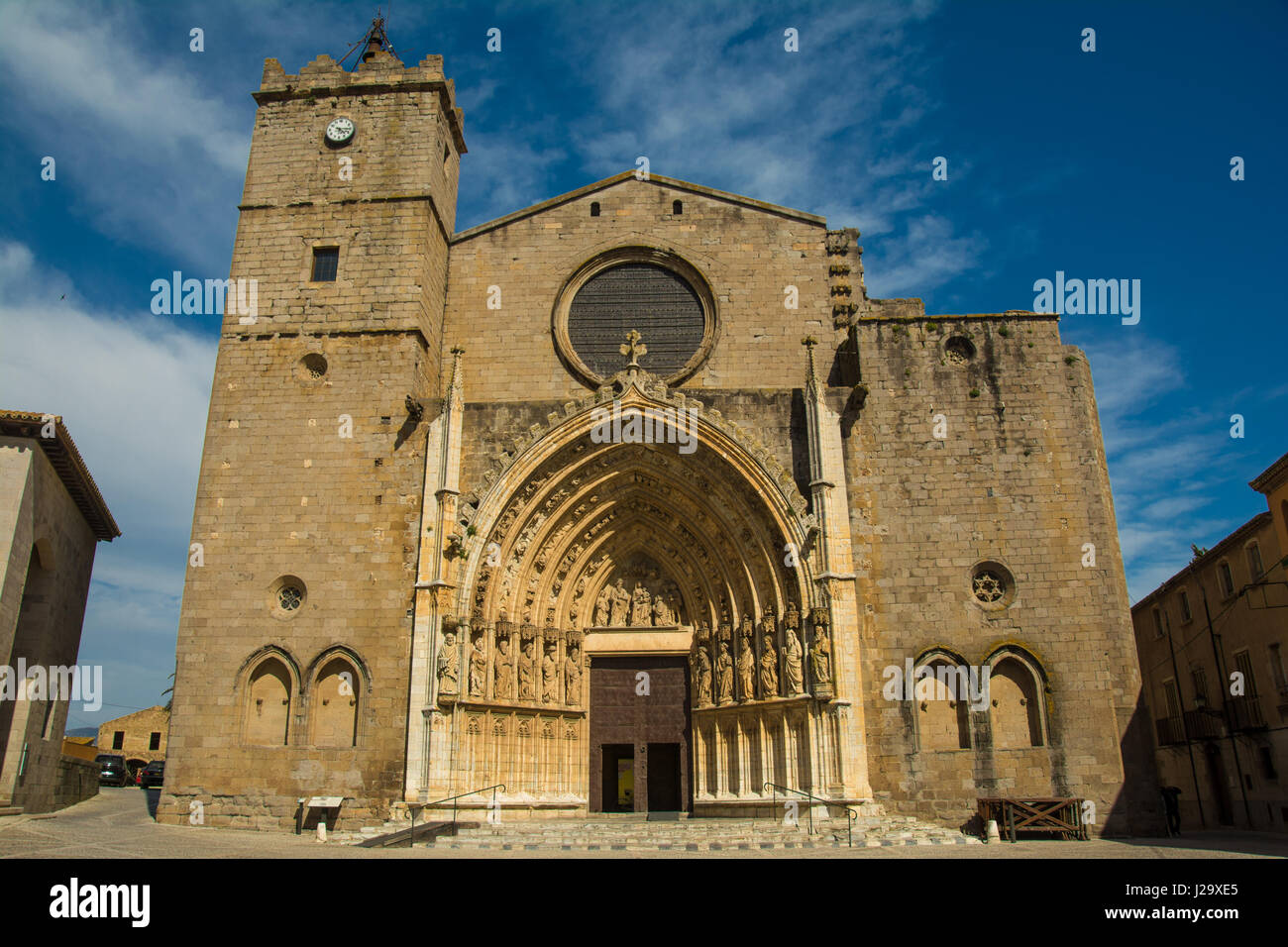 Santa Maria Basilica de Castello d'Empuries, Catalonia, Spain Stock ...