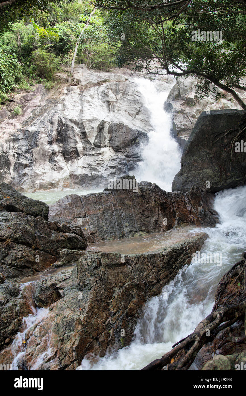 Hin Lad waterfalls in Ko Samui, Thailand Stock Photo - Alamy