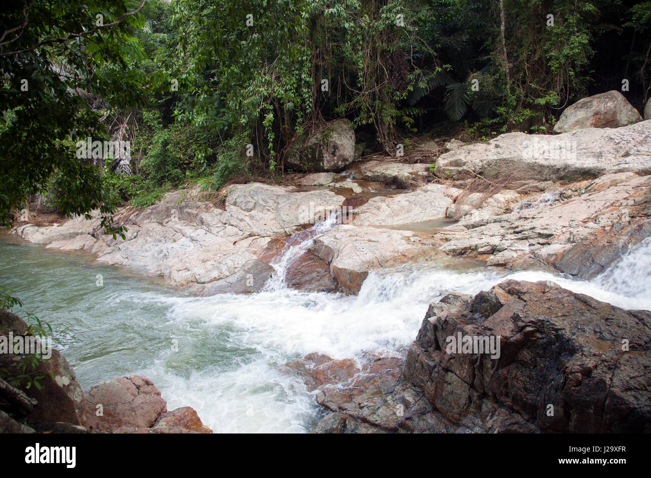 Hin Lad waterfalls in Ko Samui, Thailand Stock Photo - Alamy