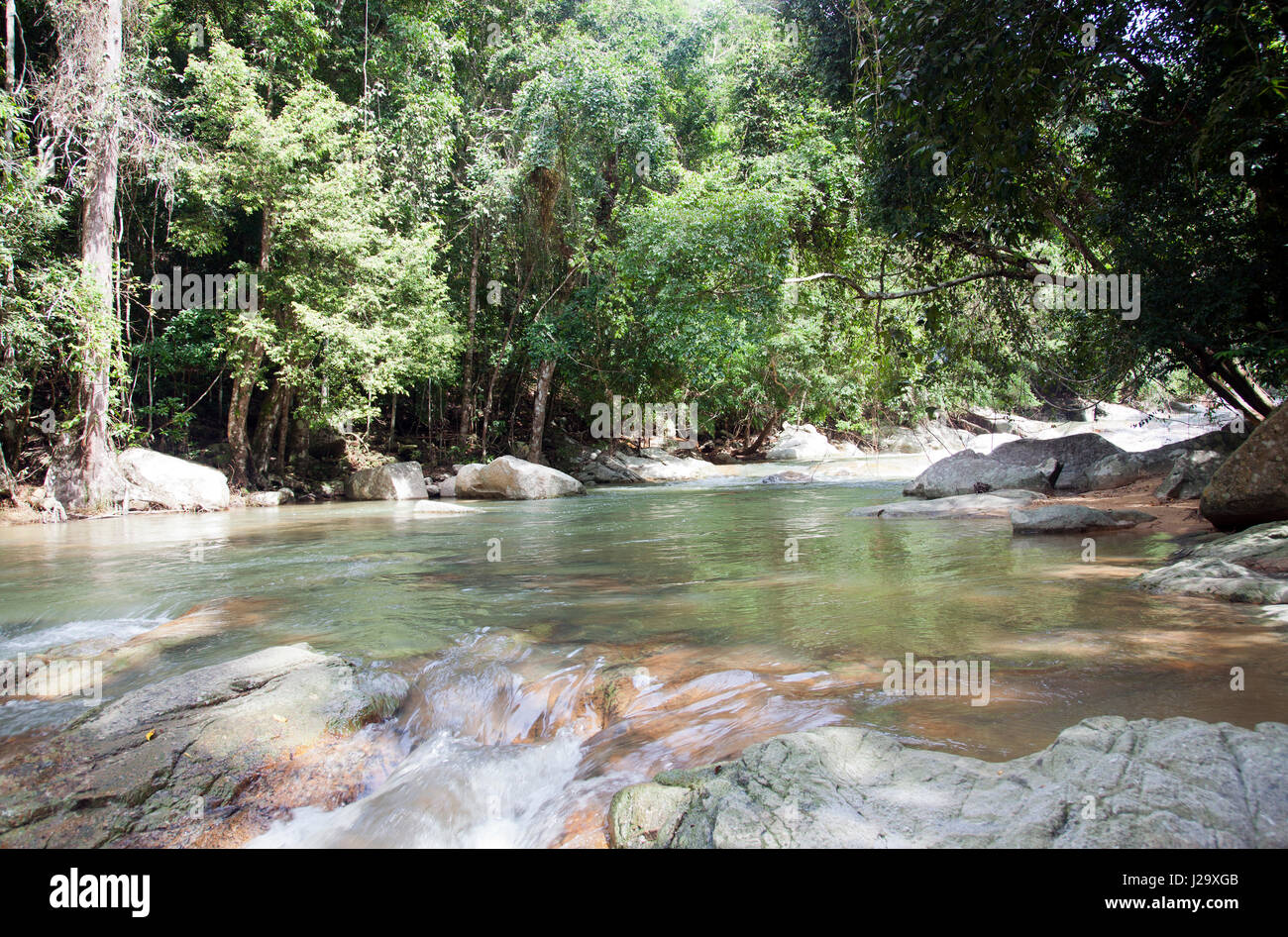 Hin Lad waterfalls in Ko Samui, Thailand Stock Photo - Alamy